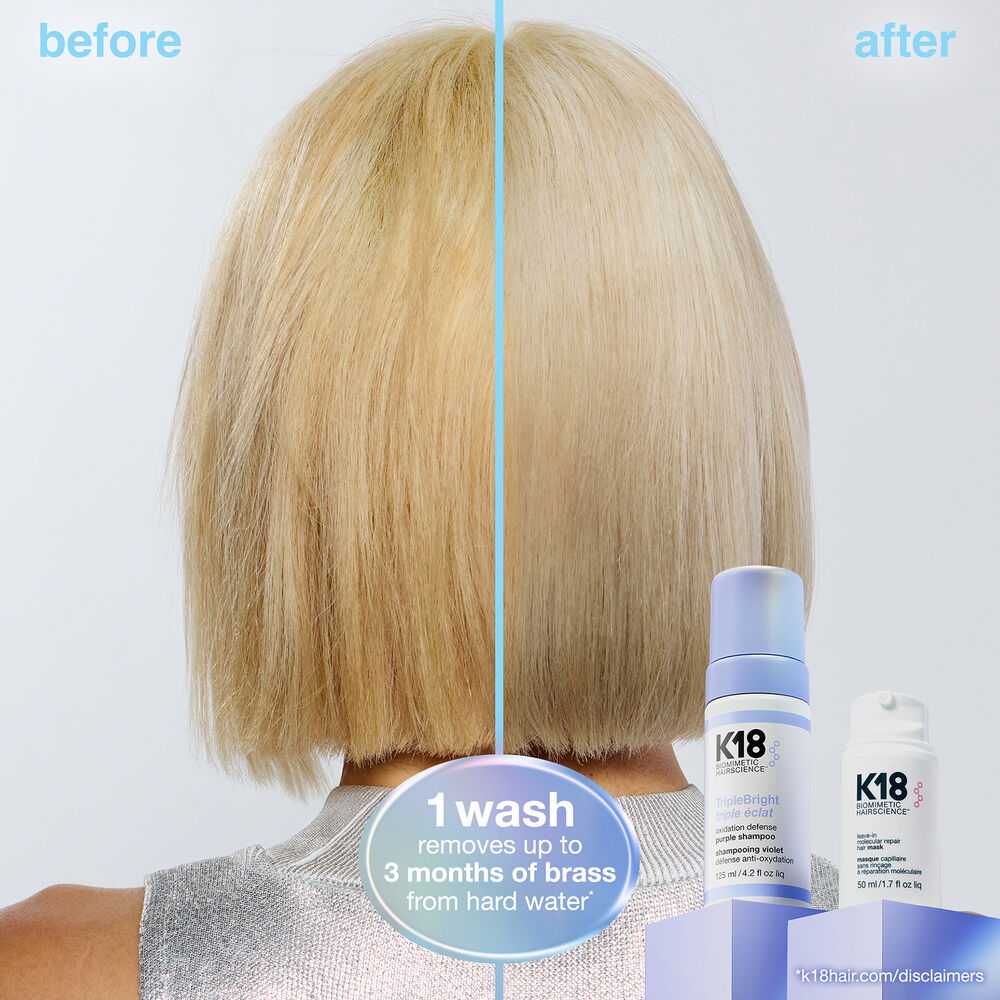 K18 HAIR TripleBright Oxidation Defense Purple Shampoo | Space NK