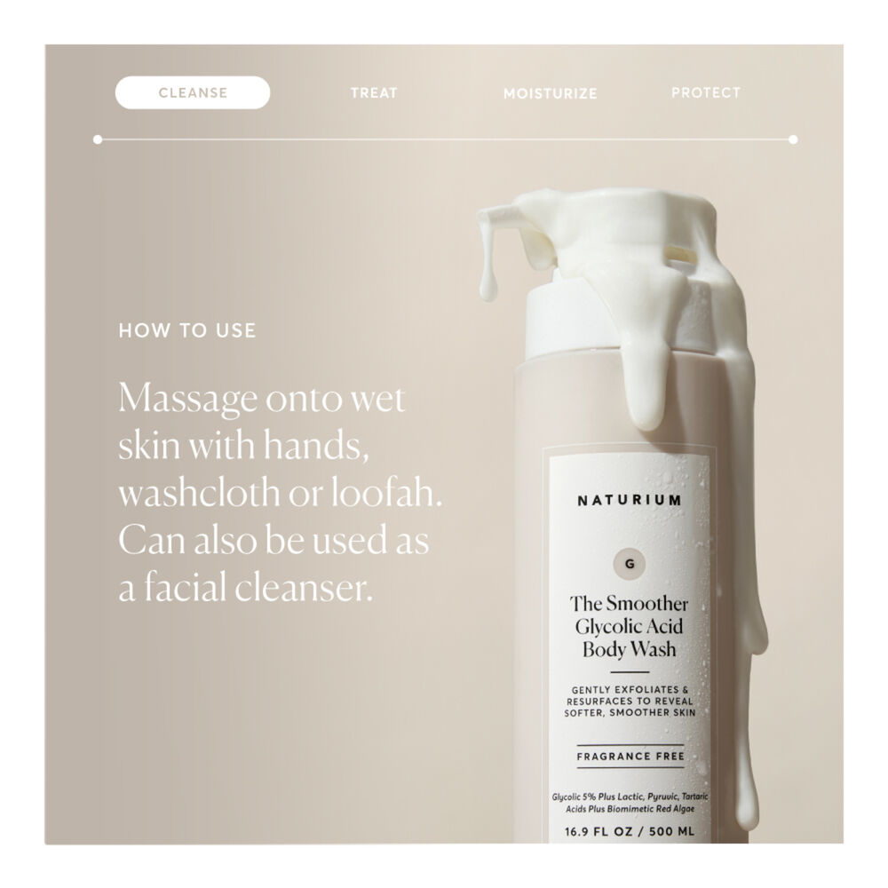 NATURIUM The Smoother Glycolic Acid Exfoliating Body Wash | Space NK ...