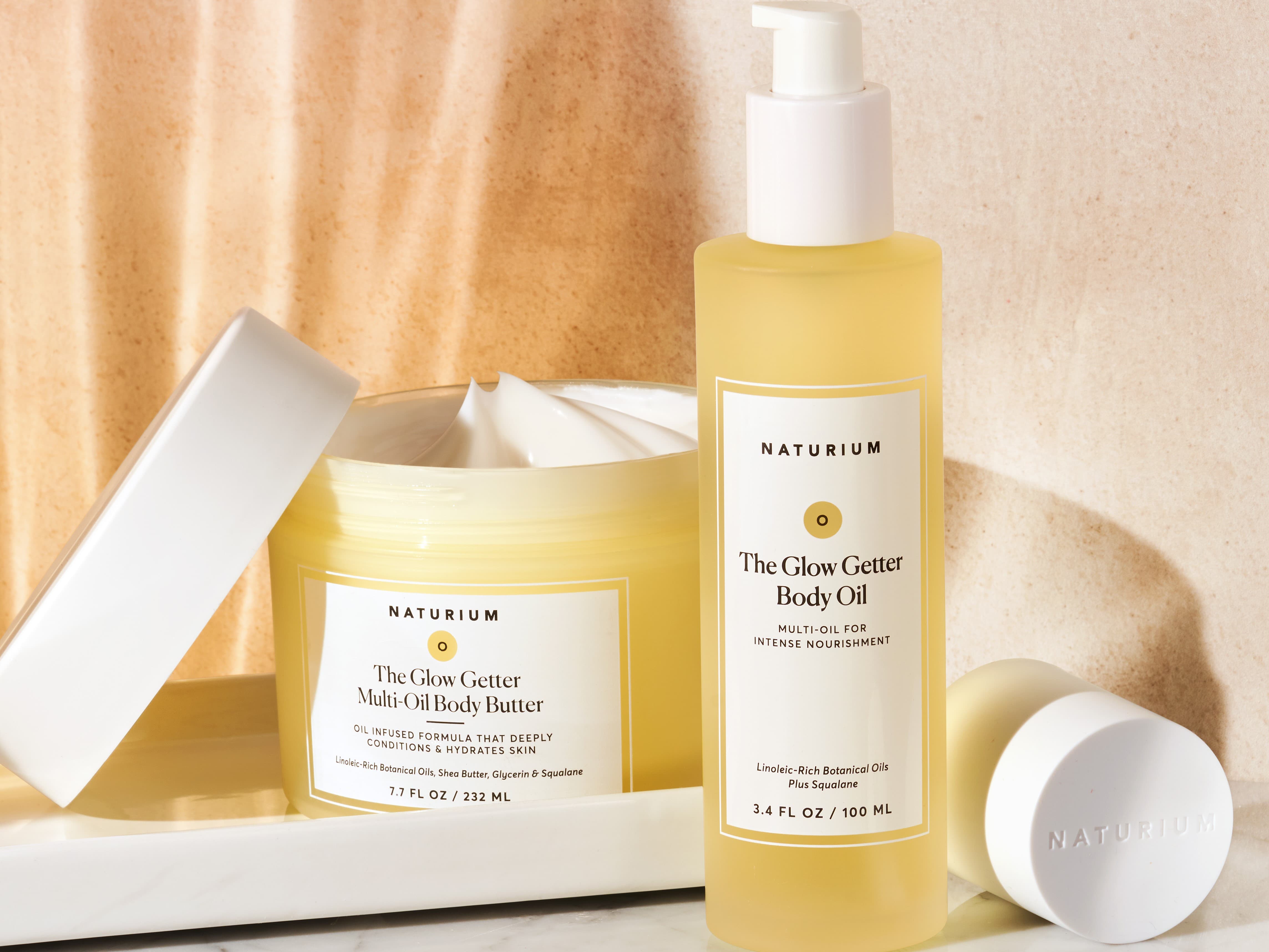 We review Naturium's new The Glow Getter Multi-Oil Body Butter and Body Oil