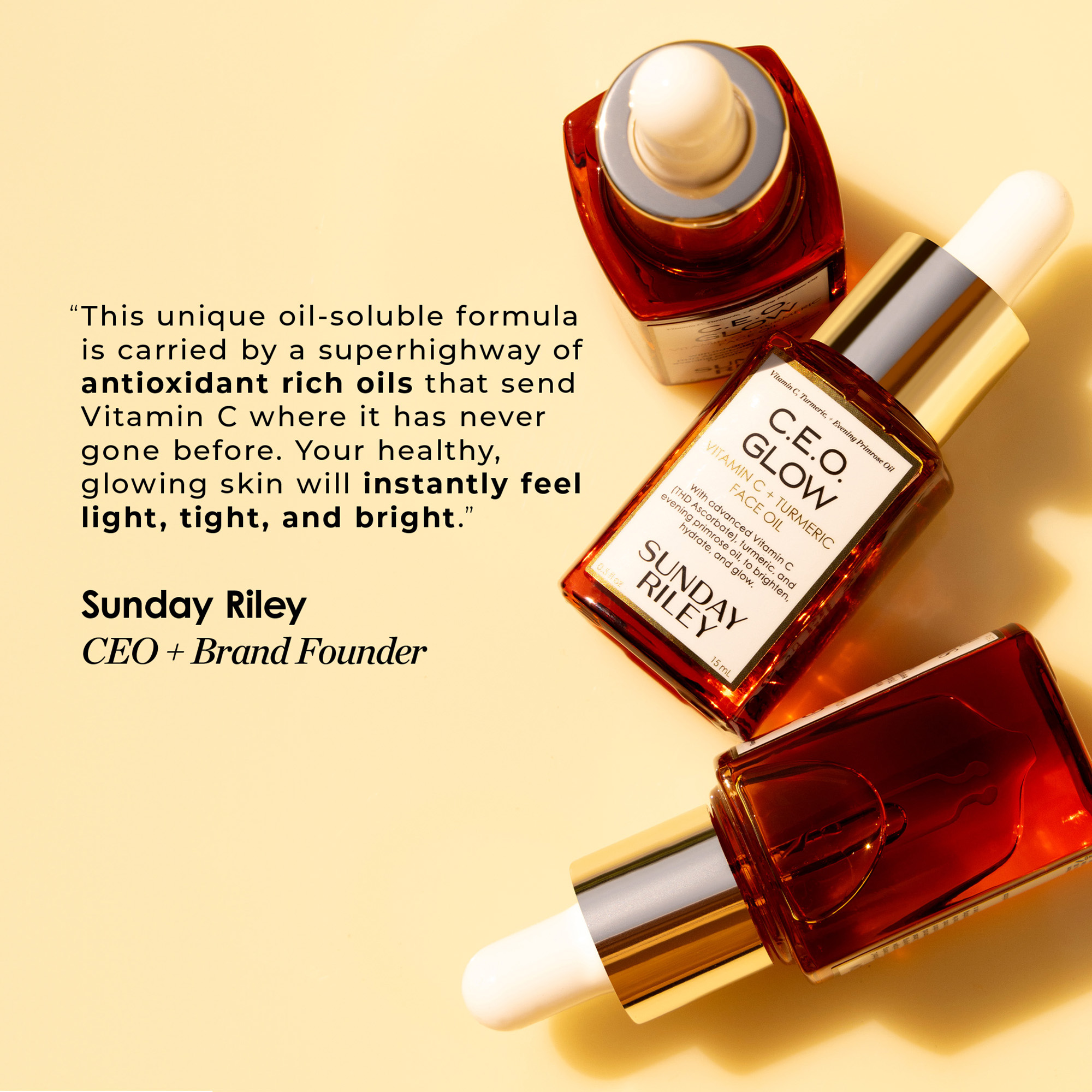 Sunday Riley CEO Glow Vitamin C Turmeric Face Oil Space NK Space NK