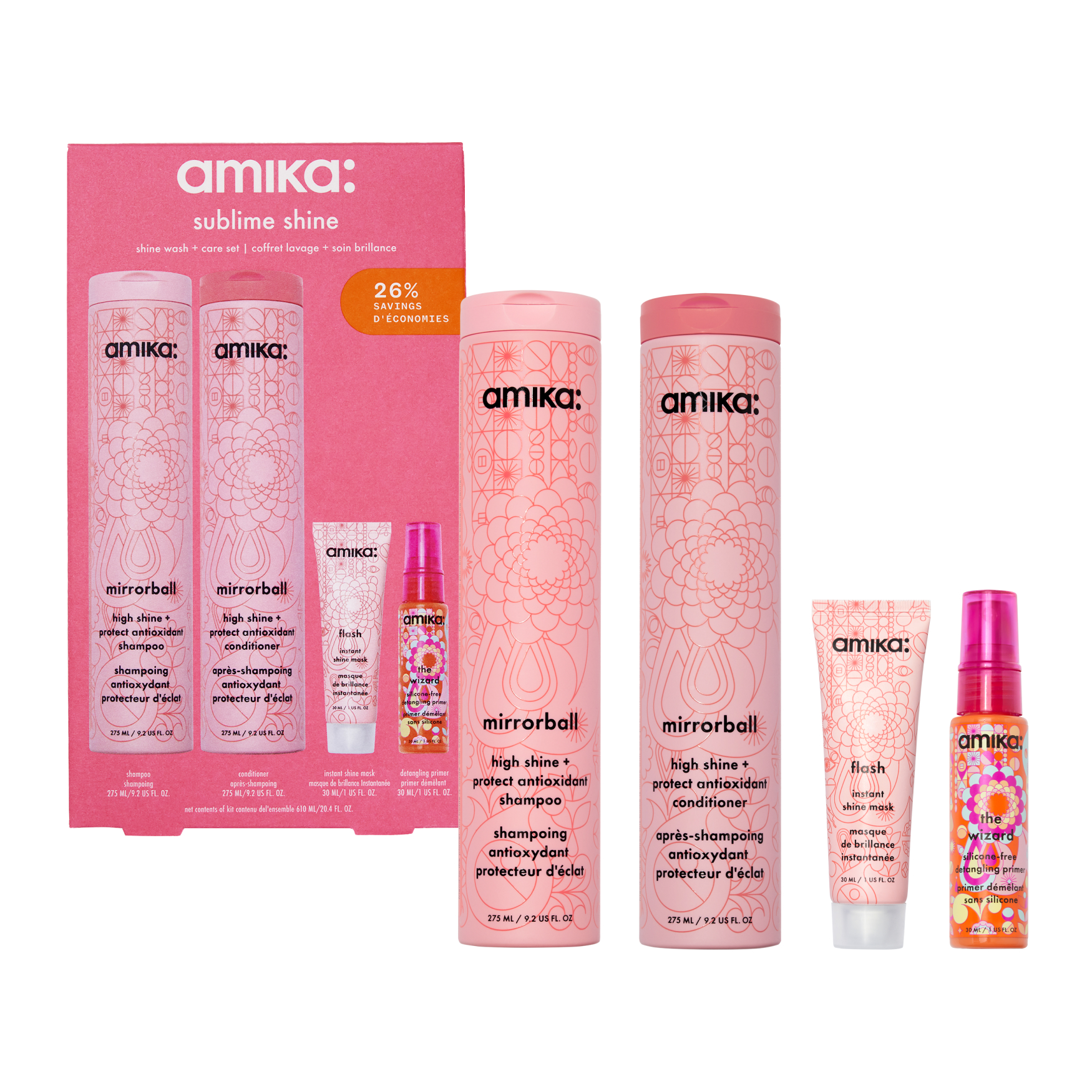 Amika Sublime Shine Wash + Care Set | Space NK